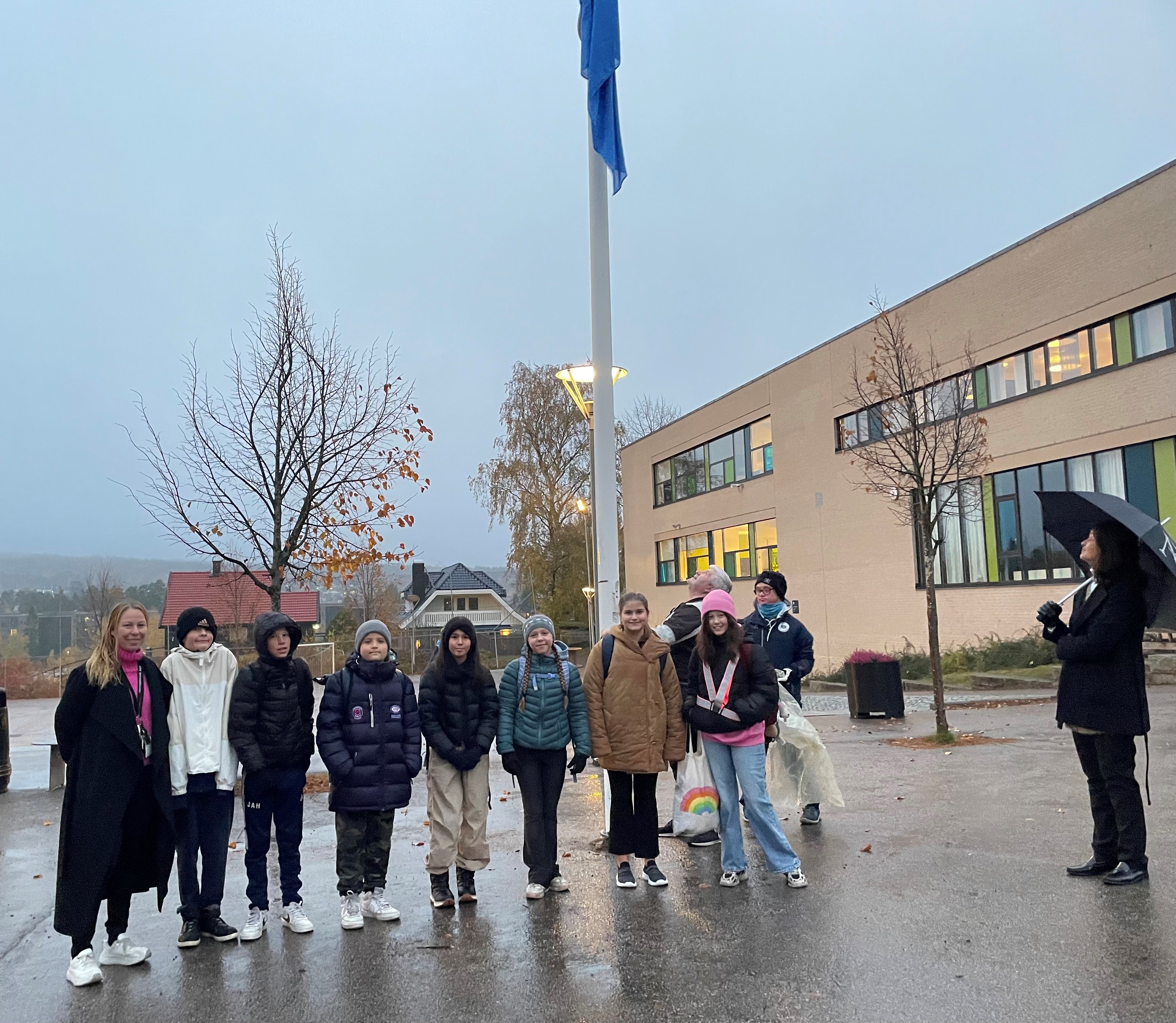 FN-flagget heist på FN-dagen